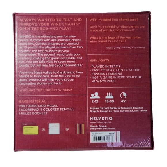 Helvetiq | Games | Wine Iq Party Game Everything You Need For A Wine ...